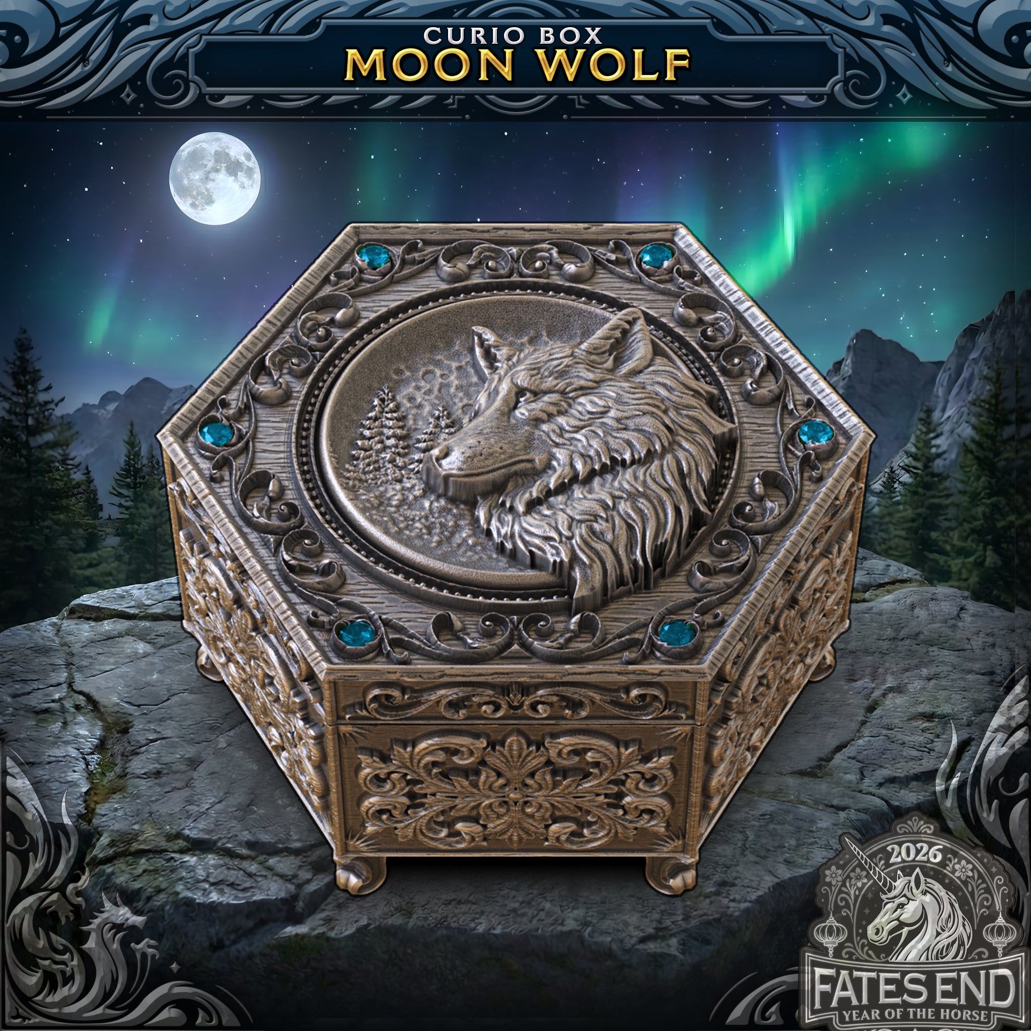 Moon Wolf Trinket Holders – Dragons Treasures